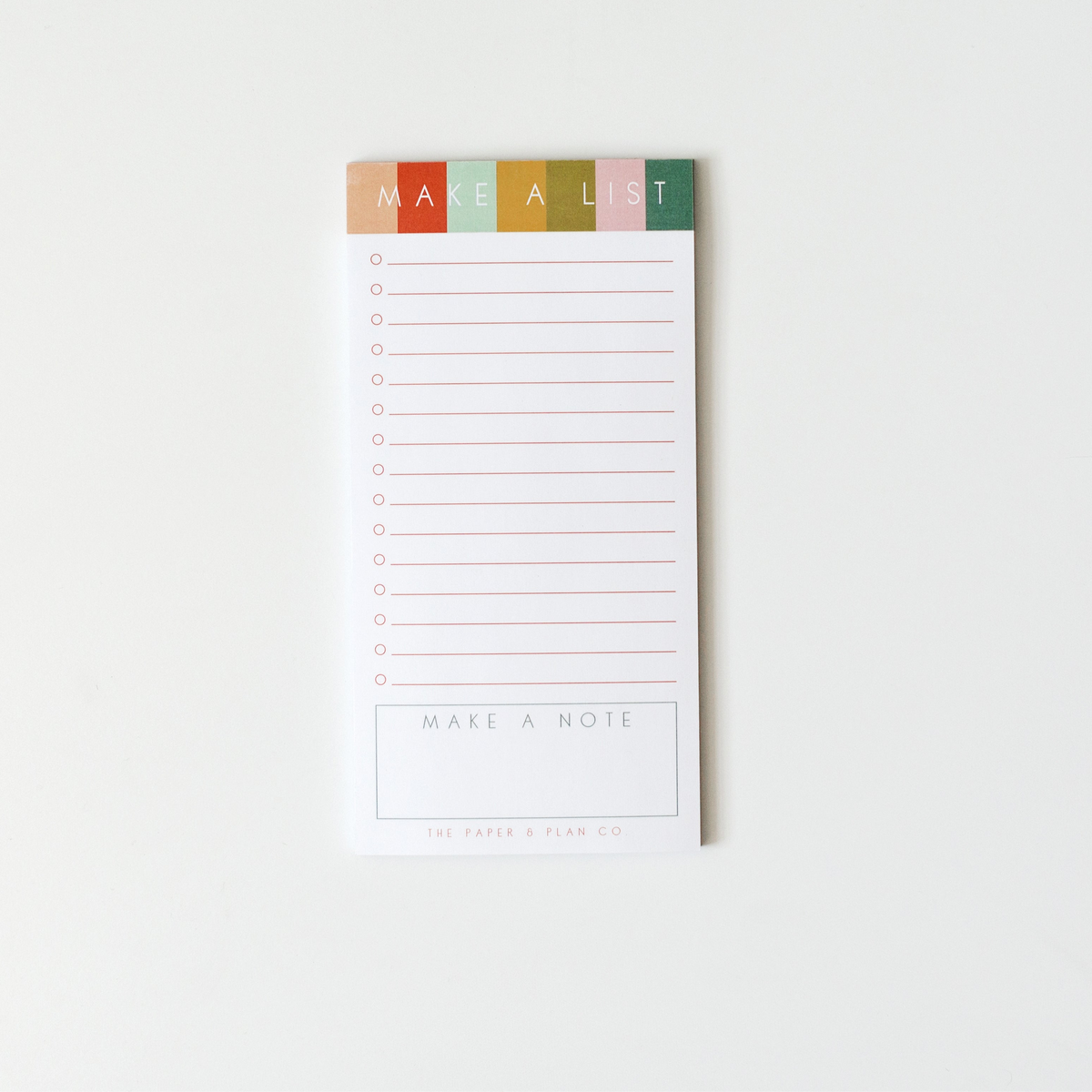 Make a List Notepad – The Paper & Plan Co