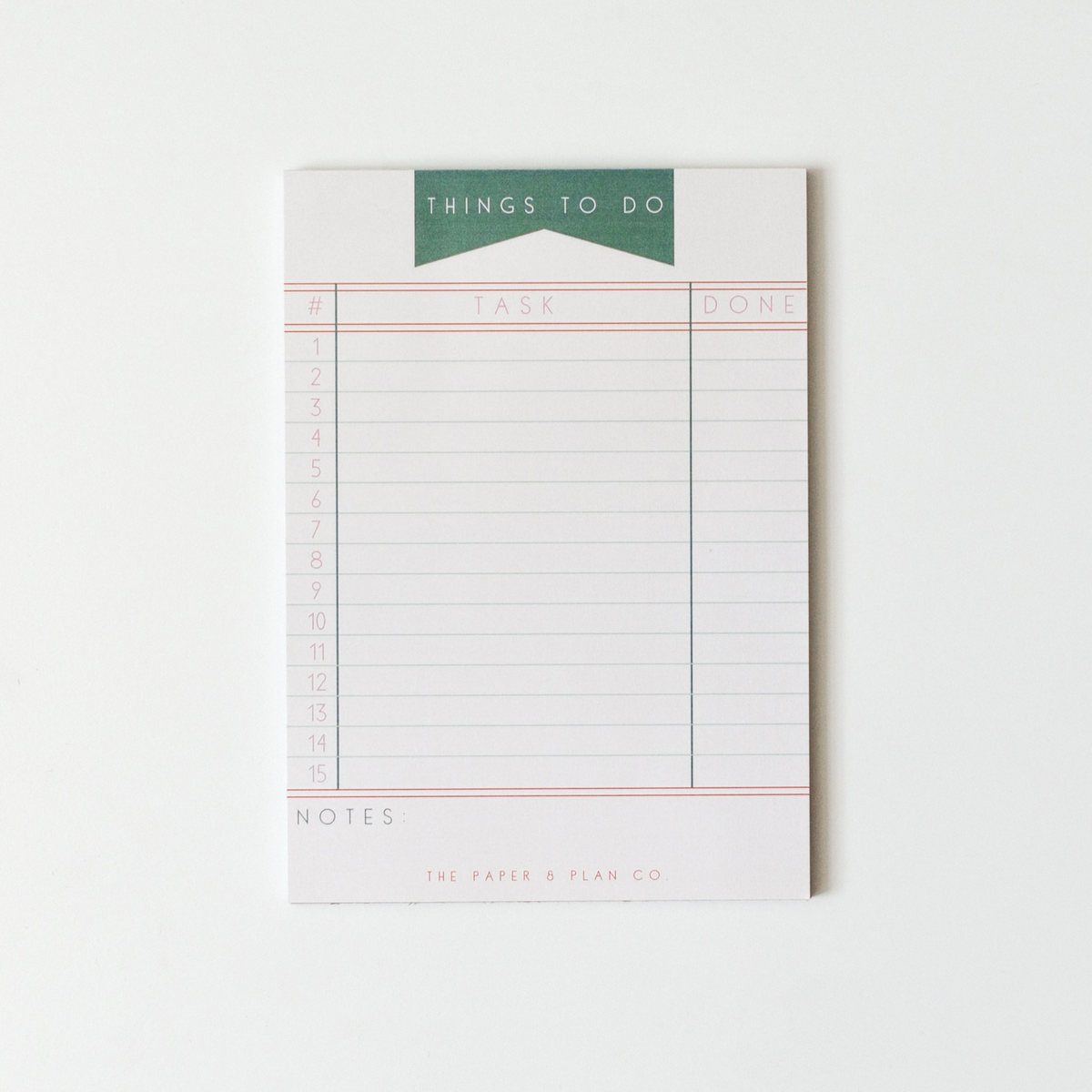 Things to Do Notepad – The Paper & Plan Co