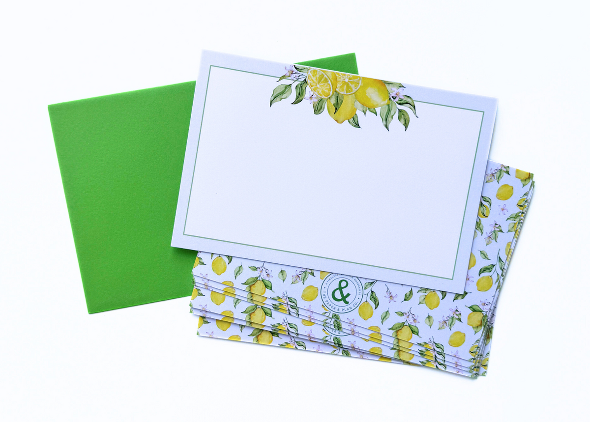 Lemon Notecard Set – The Paper & Plan Co