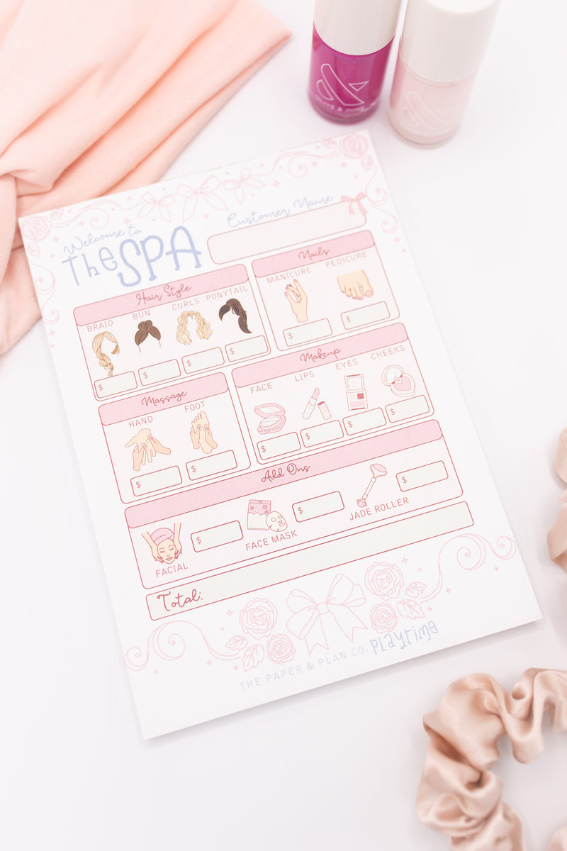 Spa Day Playtime Pad – The Paper & Plan Co